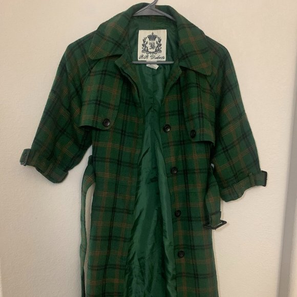 BB Dakota | Jackets & Coats | Bb Dakota Green Plaid Hilda Belted Coat ...